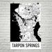 Tarpon Springs Map, Tarpon Springs Art, Tarpon Springs Print, Tarpon ...
