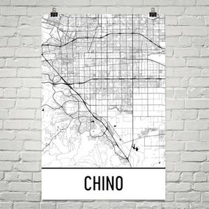 Chino Map, Chino Art, Chino Print, Chino CA Poster, Chino Wall Art ...