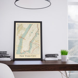 Custom Vintage City Map, Antique Map, Old Map Print, Old Style Map, Map ...