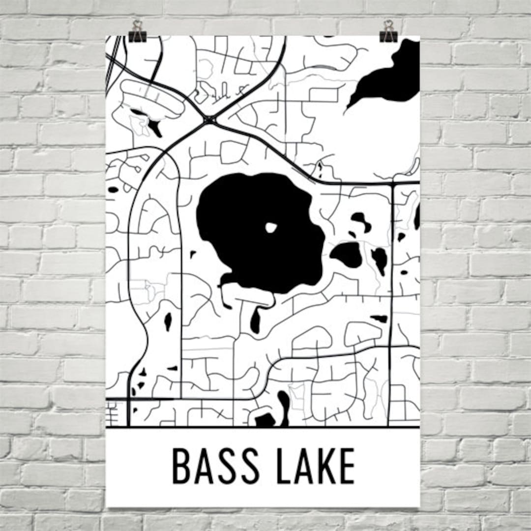 Bass Lake Minnesota, Bass Lake Map, Minnestora Lakes Map, Lake Map, MN ...