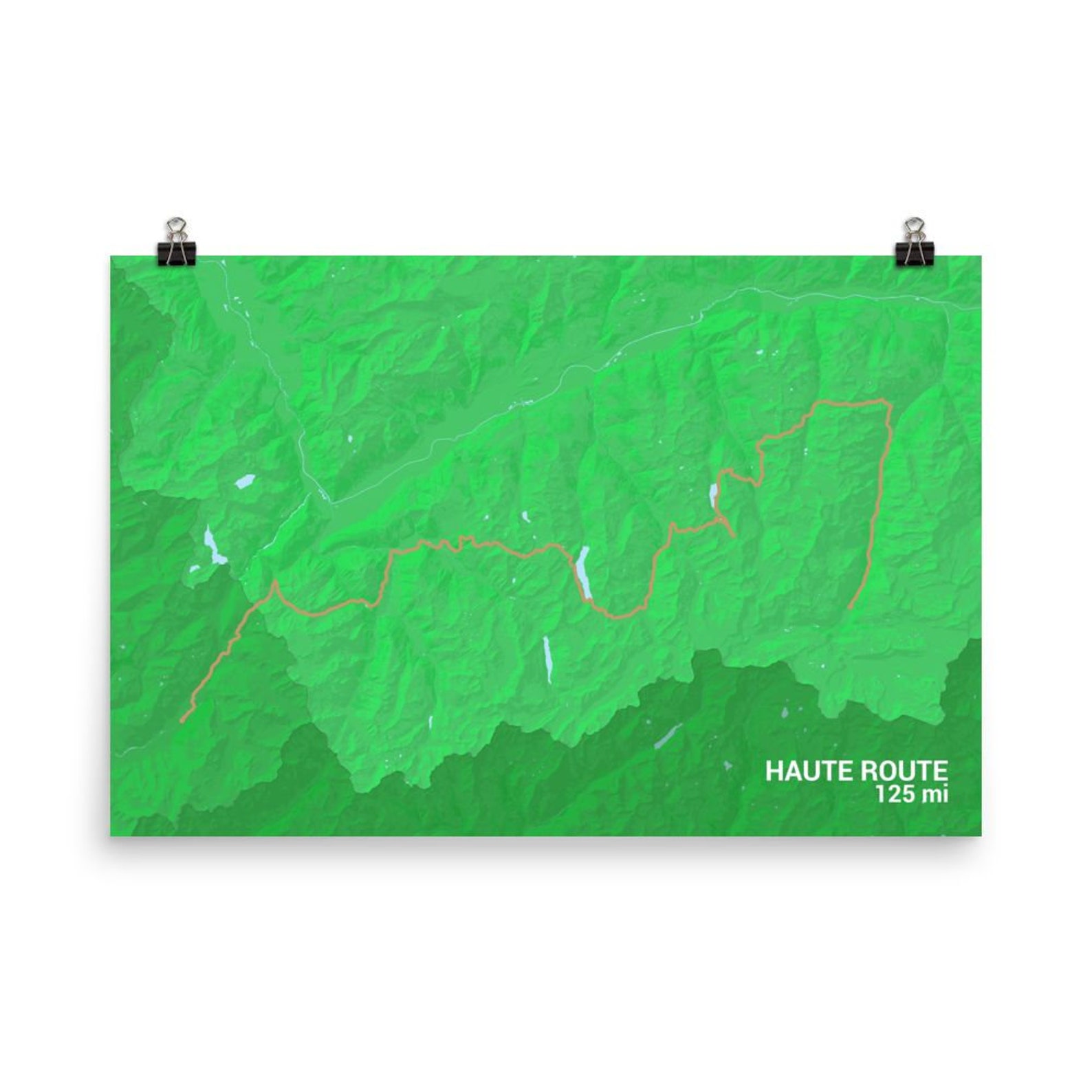 Haute Route Trail Map Haute Route Print Alpes Sign Mont - Etsy