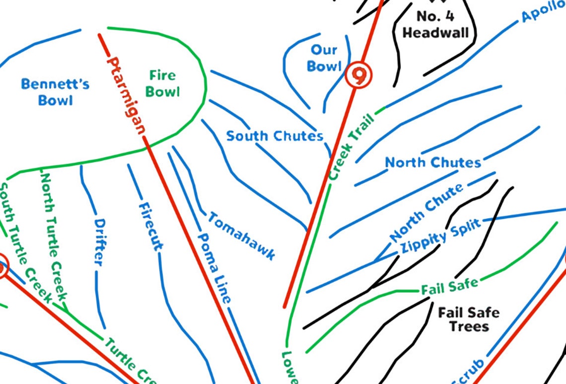 Loveland Ski Map Art Loveland Pass Colorado Loveland Trail - Etsy