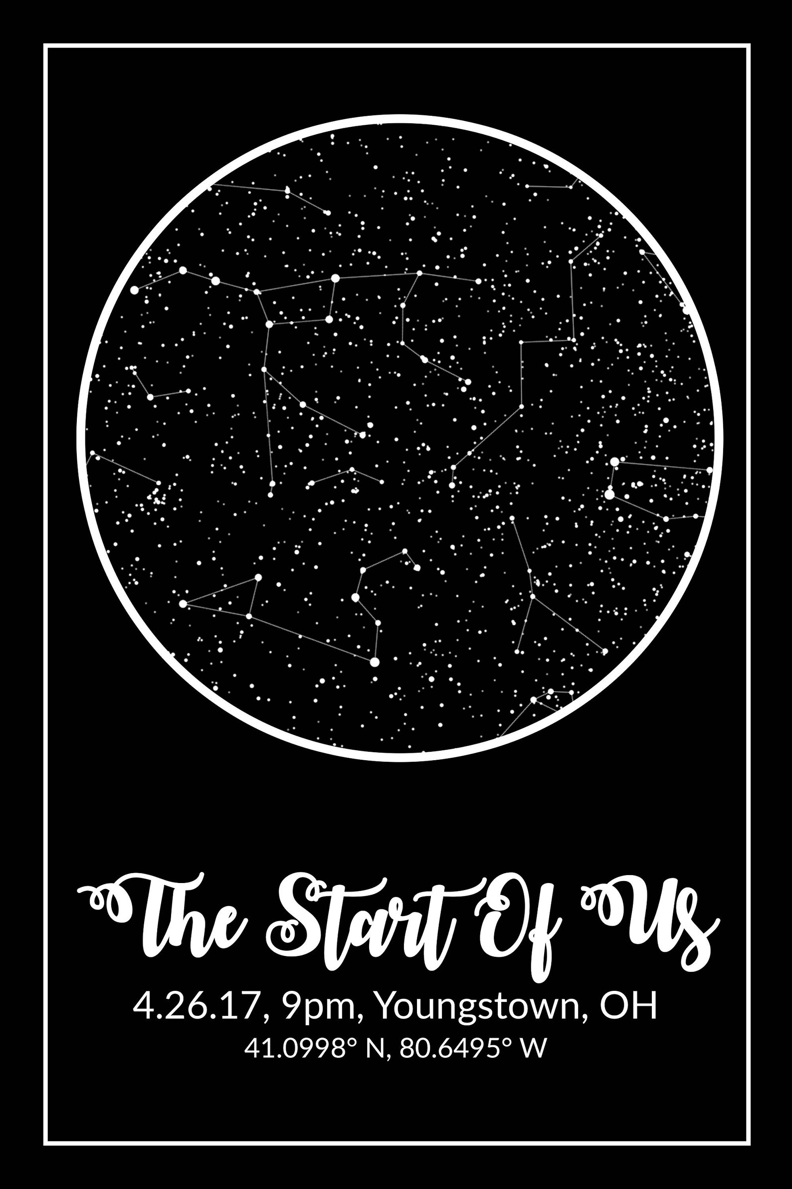 Custom Star Map Custom Night Sky Custom Gift Custom Printed - Etsy