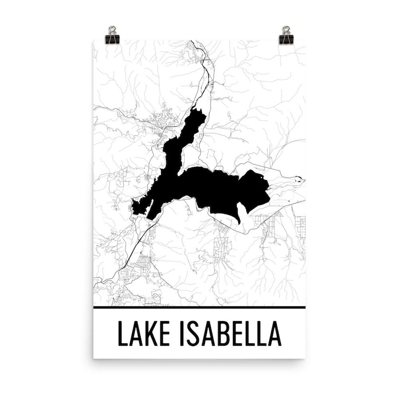 Lake Isabella California Lake Isabella CA Lake Isabella Map - Etsy