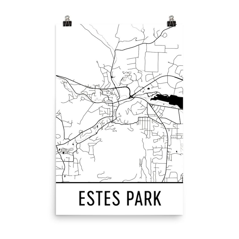 Estes Park Map Estes Park Art Estes Park Print Estes Park - Etsy