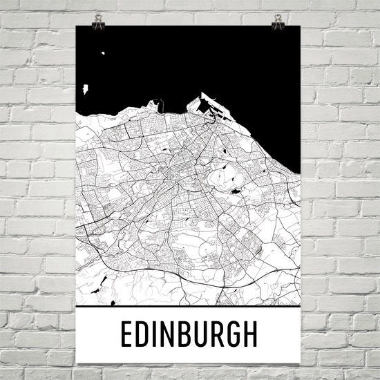 Edinburgh Map Edinburgh Art Edinburgh Print Edinburgh - Etsy