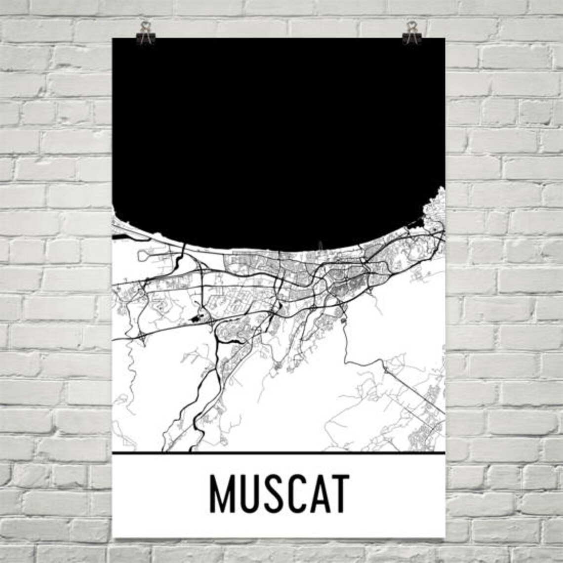 Muscat Map Muscat Art Muscat Print Muscat Poster Muscat - Etsy