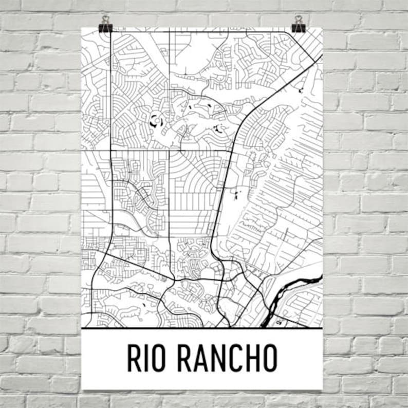 Rio Rancho Map Rio Rancho Art Rio Rancho Print Rio Rancho - Etsy