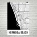 Hermosa Beach CA Map, Hermosa Beach Art, Hermosa Beach Print, Hermosa ...