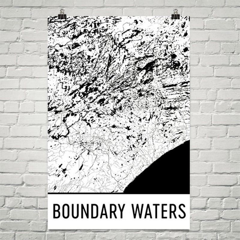 Boundary Waters Map - Etsy