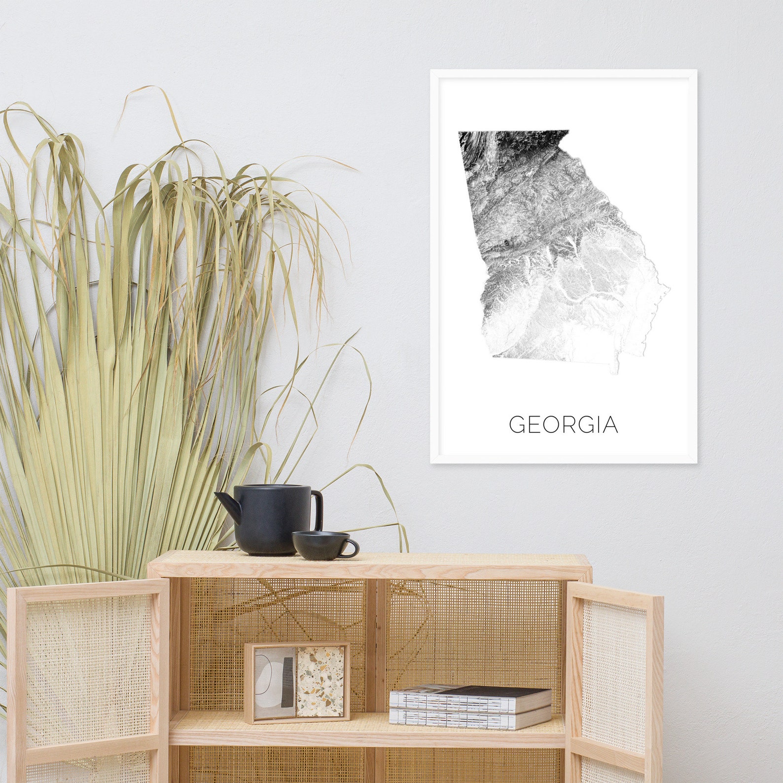 Georgia Topographic Map, Map of Georgia, GA Map, Georgia Decor, Georgia ...