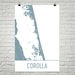 Corolla Map Corolla Art Corolla Print Corolla NC Poster - Etsy