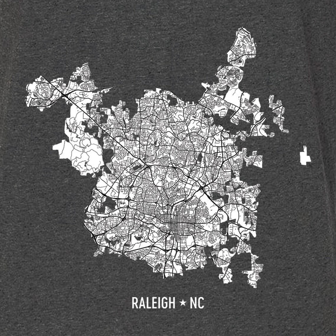 Raleigh NC Map Shirt: North Carolina Gift Tee - Etsy
