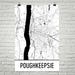 Poughkeepsie NY Map Art Print: Modern City Street Design - Etsy