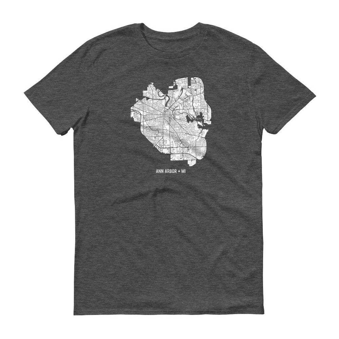 Ann Arbor Map Shirt: Michigan Gift Tee - Etsy
