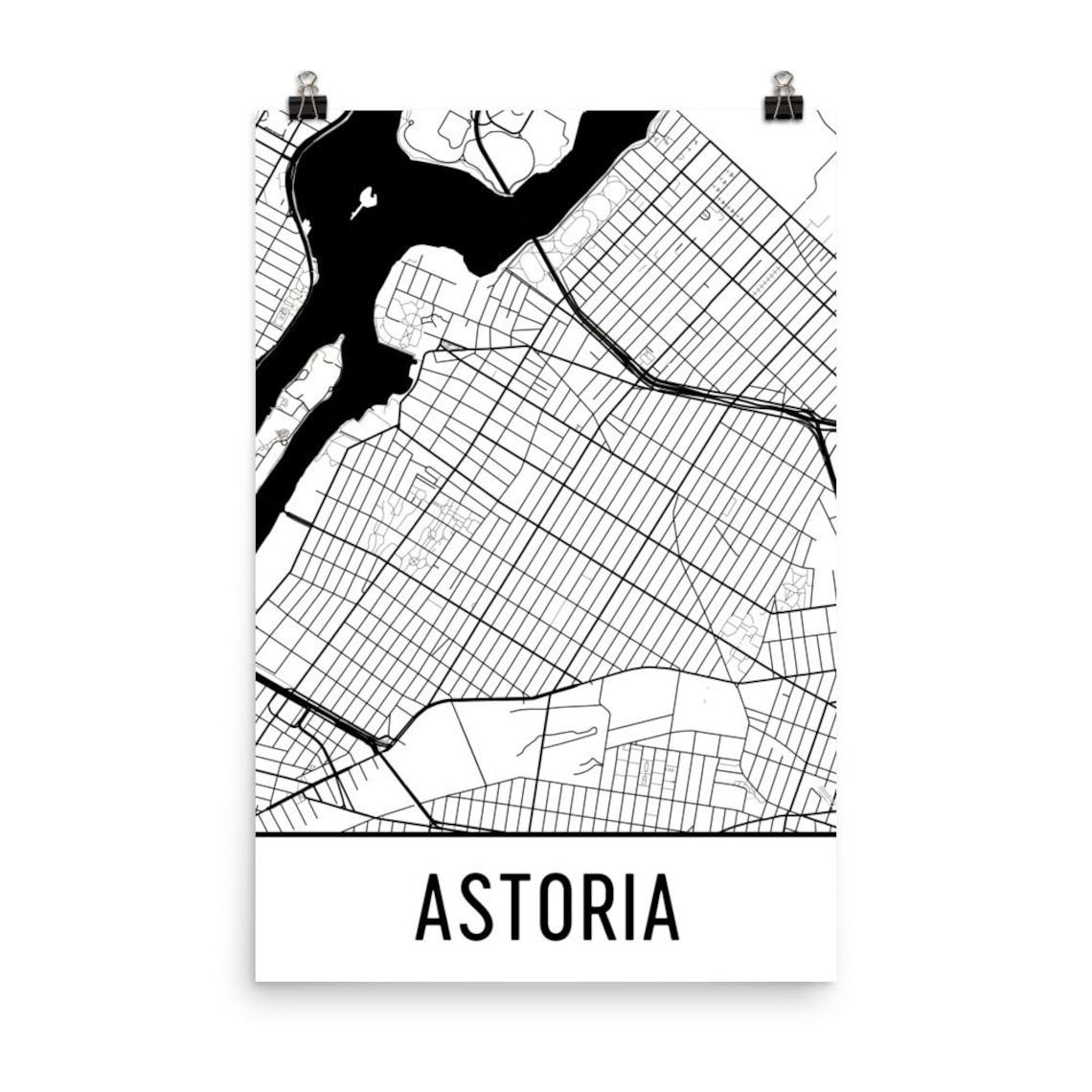 Astoria Map Astoria Art Astoria Print Astoria NY Poster - Etsy