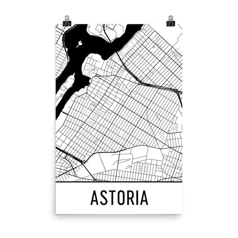 Astoria Map Astoria Art Astoria Print Astoria NY Poster - Etsy