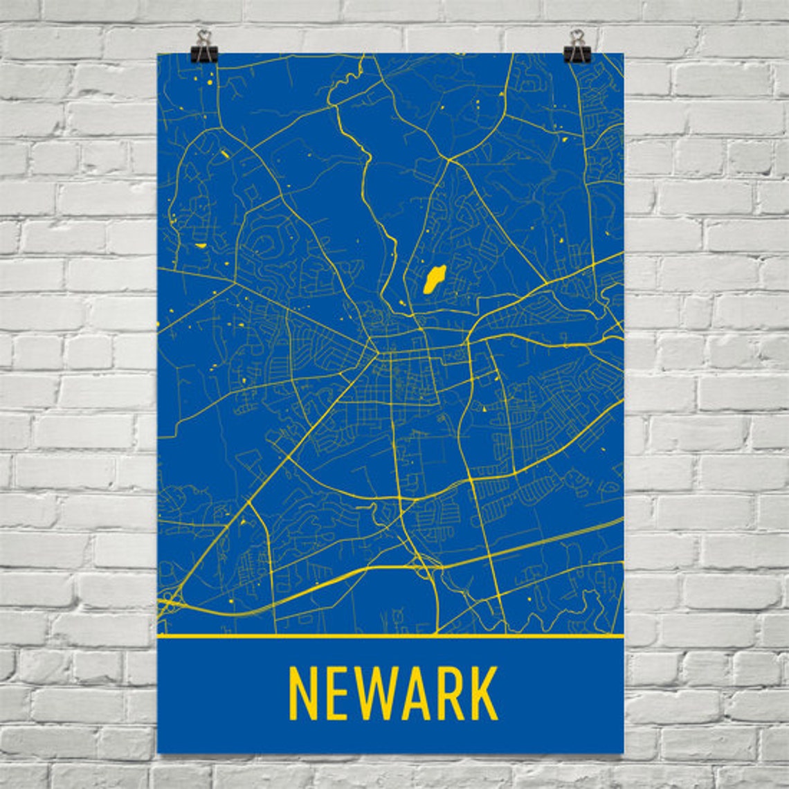 Newark DE Map Newark Art Newark Print Newark Delaware Art - Etsy