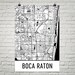 Boca Raton Map Boca Raton Art Boca Raton Print Boca Raton - Etsy