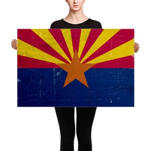 Arizona Flag, Arizona Flag Art, Arizona State, Arizona Flag Wall Art ...