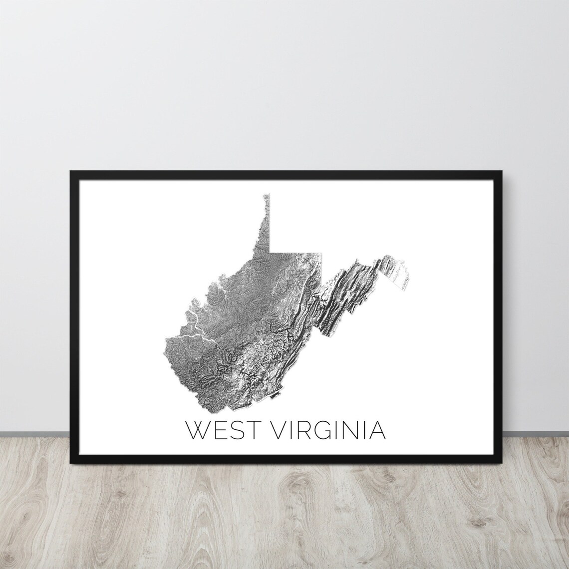 West Virginia Topographic Map Map of West Virginia West - Etsy