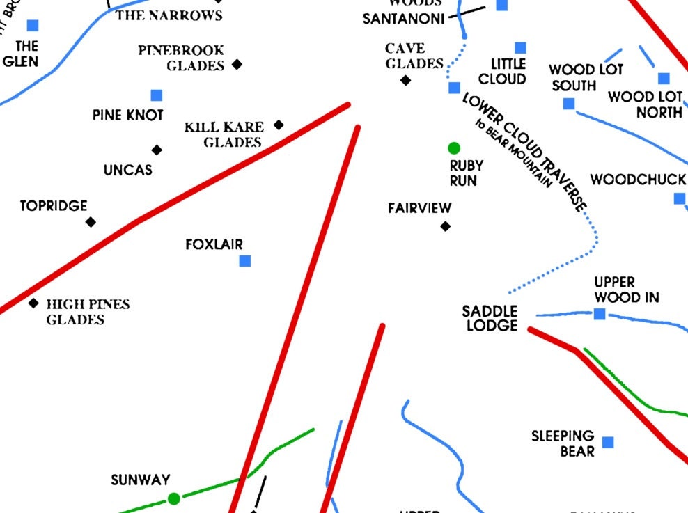 Gore Mountain Ski Map Art Gore NY Gore Trail Map Gore Ski - Etsy