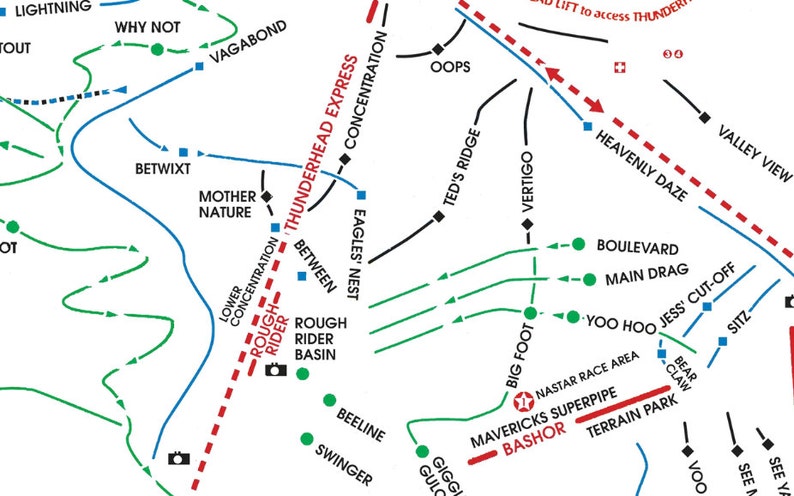Steamboat Springs Print Steamboat Ski Map Steamboat Springs | Etsy