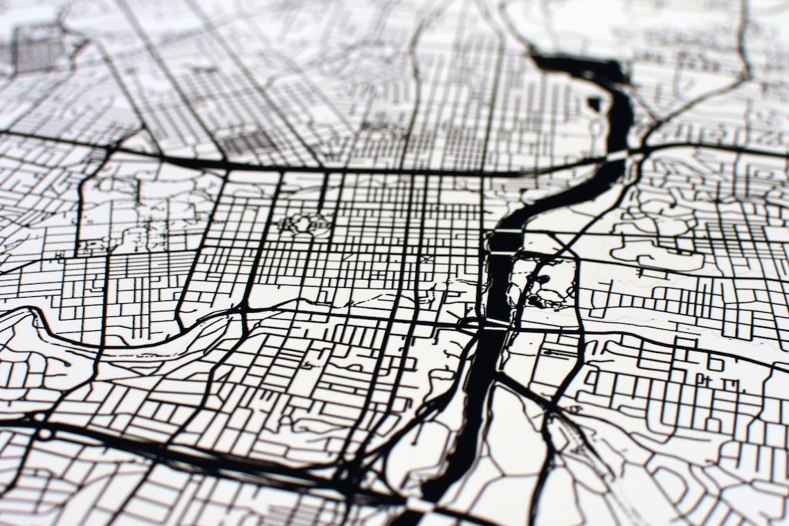 Davis CA Map Art Print: Minimalist City Street Poster - Etsy
