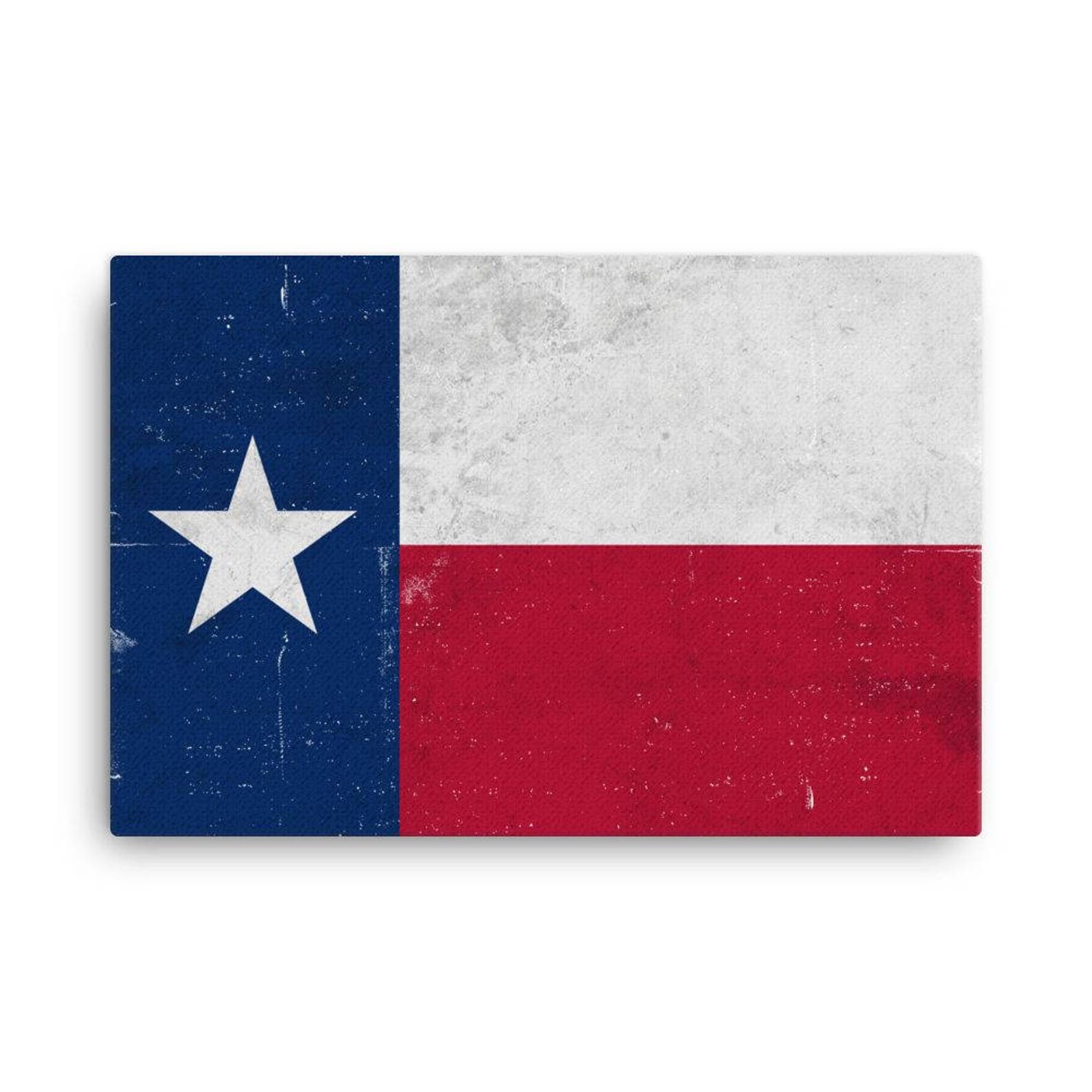 Texas Flag Art: Canvas or Poster Print, Texas State Pride - Etsy
