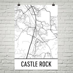 Castle Rock Map, Castle Rock Art, Castle Rock Print, Castle Rock CO ...