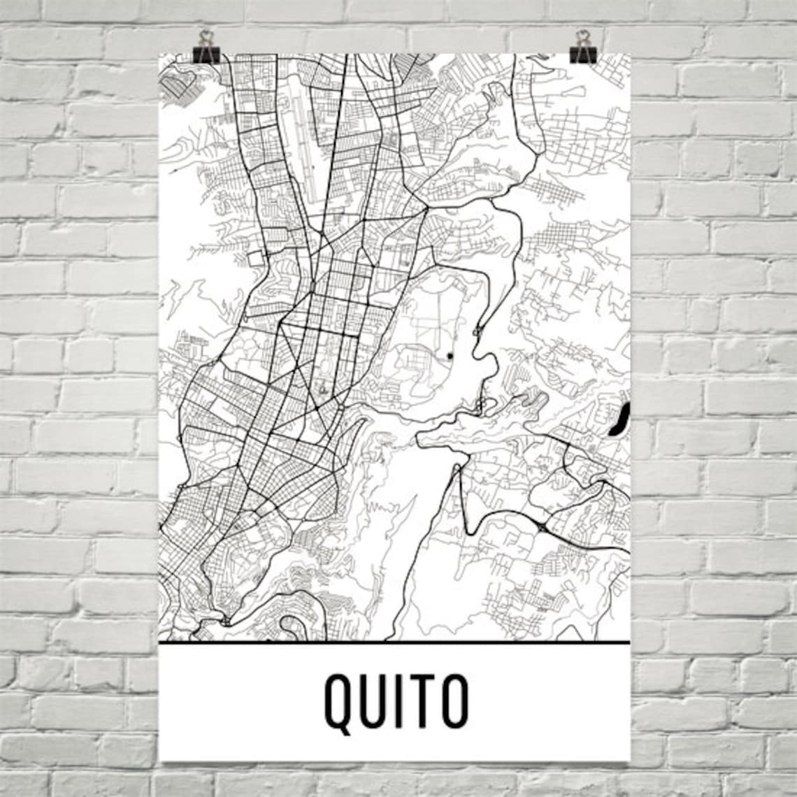 Quito Map Quito Art Quito Print Quito Ecuador Poster Quito - Etsy