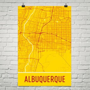 Albuquerque Map, Albuquerque Art, Albuquerque Print, Albuquerque NM ...