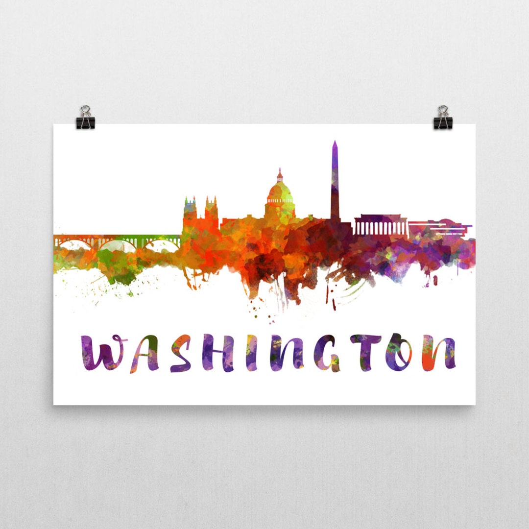 Washington DC Skyline, Washington DC Skyline Canvas, Washington DC ...