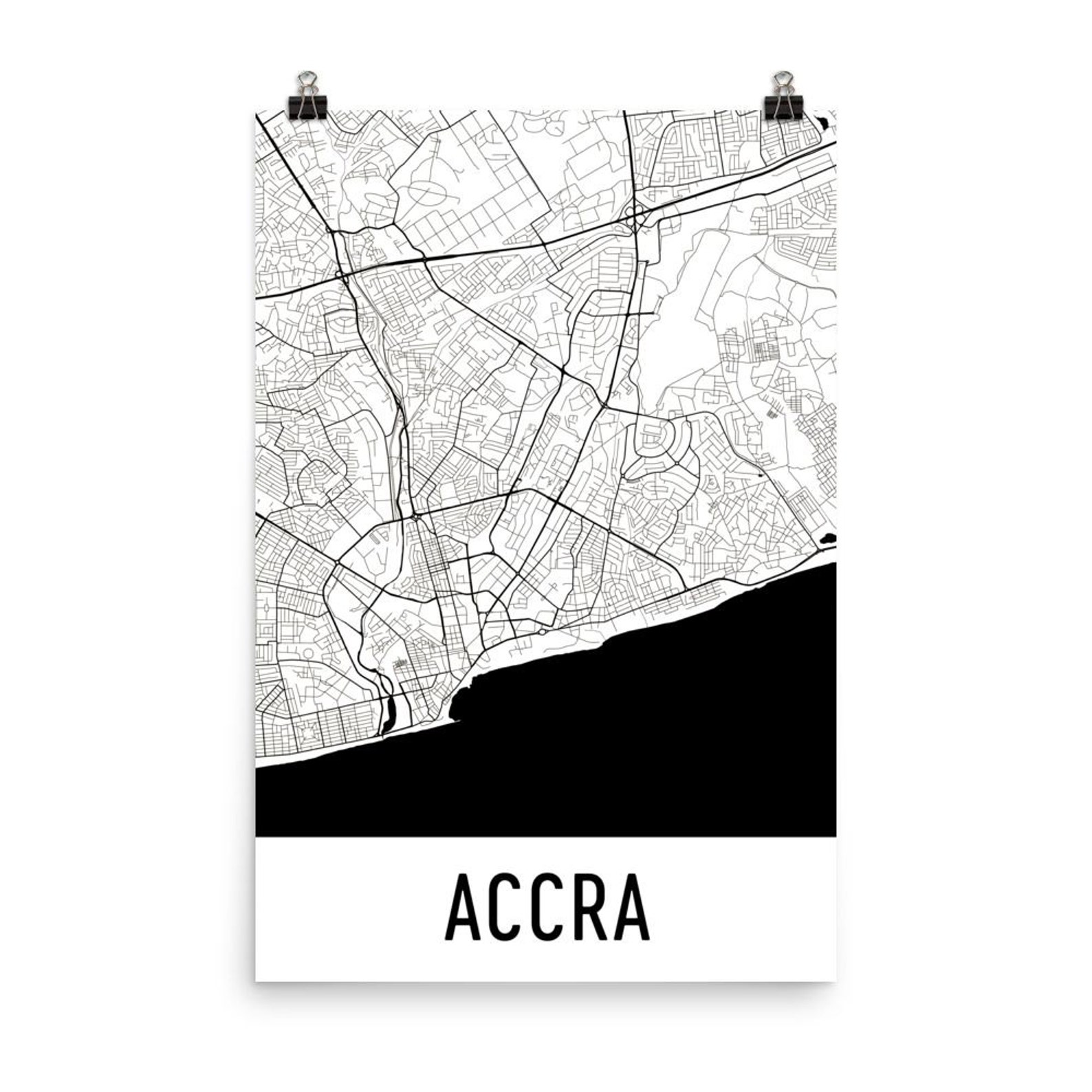 Accra Map Accra Art Accra Print Accra Ghana Poster Accra - Etsy