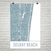 Delray Beach Map, Delray Beach Art, Delray Beach Print, Delray Beach FL ...