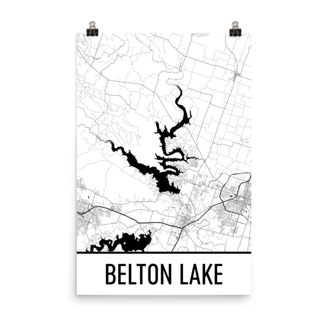 Belton Lake Texas, Belton Lake TX, Belton Lake Map, Texas Map, Lake Map ...