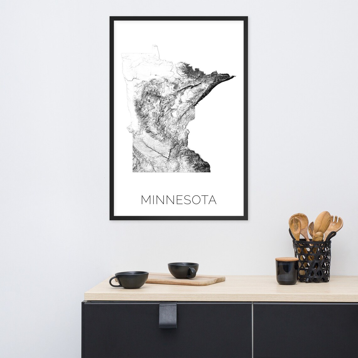 Minnesota Topographic Map Map of Minnesota MN Map Minnesota - Etsy