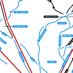 Smugglers' Notch Ski Map Art, Smugglers' Notch VT, Smugglers' Notch ...