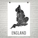 England Map Map of England England Print England Wall Art - Etsy