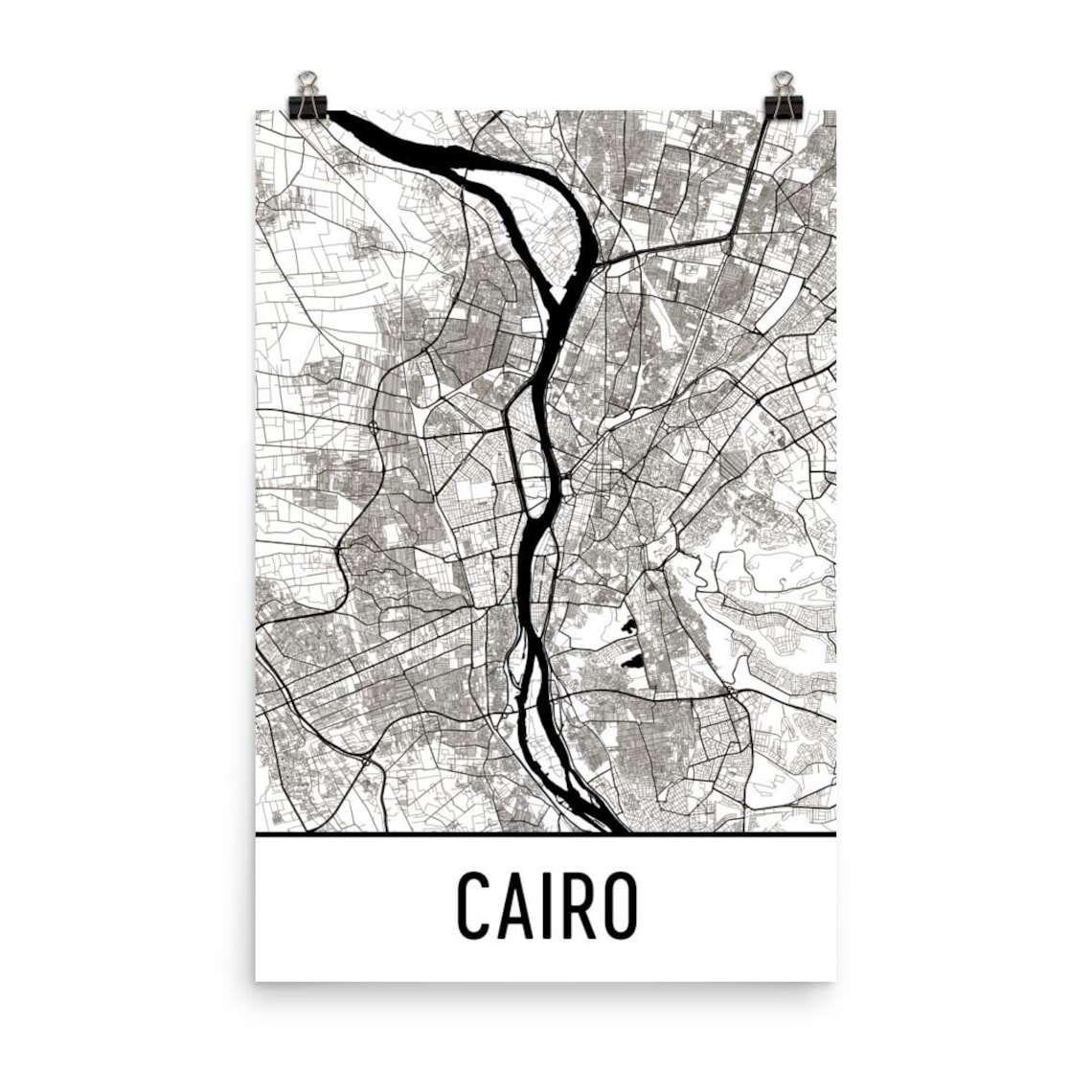 Cairo Map Cairo Art Cairo Print Cairo Egypt Poster Cairo - Etsy