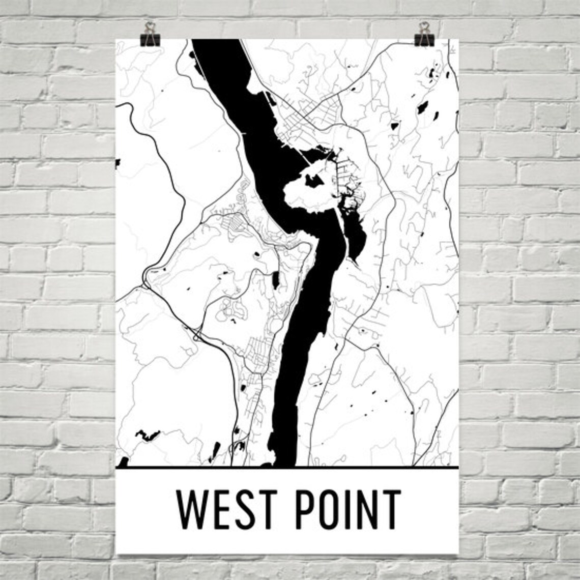West Point Map West Point Print West Point Art West Point | Etsy