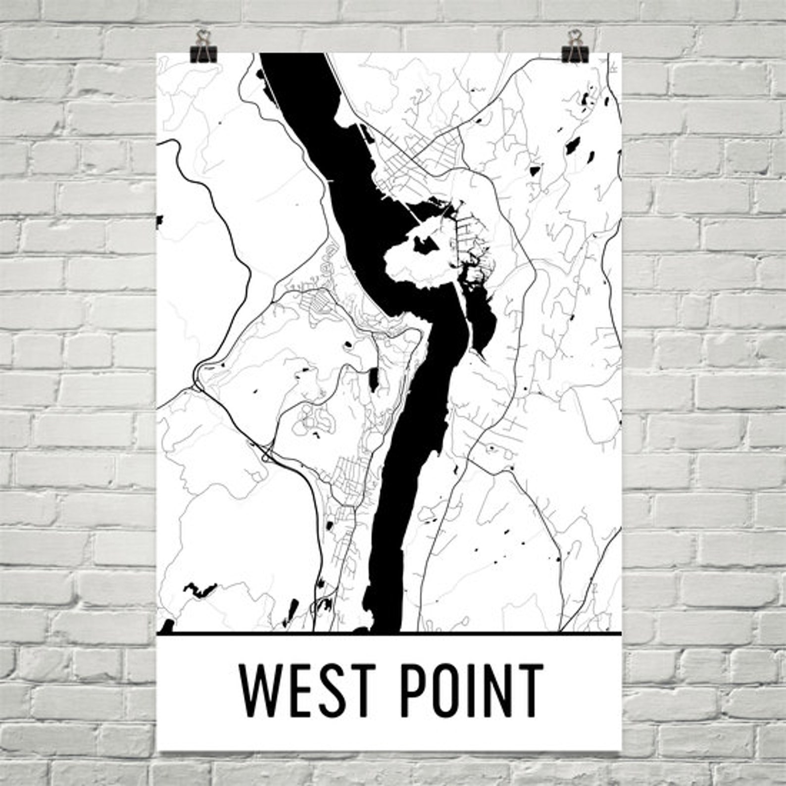 West Point Map West Point Print West Point Art West Point | Etsy