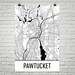 Pawtucket Map, Pawtucket Art, Pawtucket Print, Pawtucket RI Poster ...