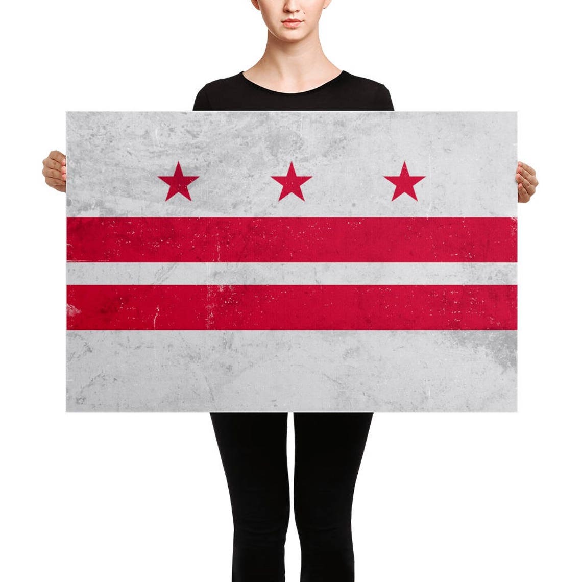 Washington DC Flag DC Flag Art Washington DC Washington | Etsy