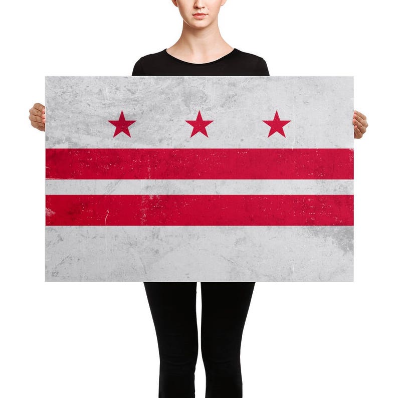 Washington DC Flag DC Flag Art Washington DC Washington - Etsy