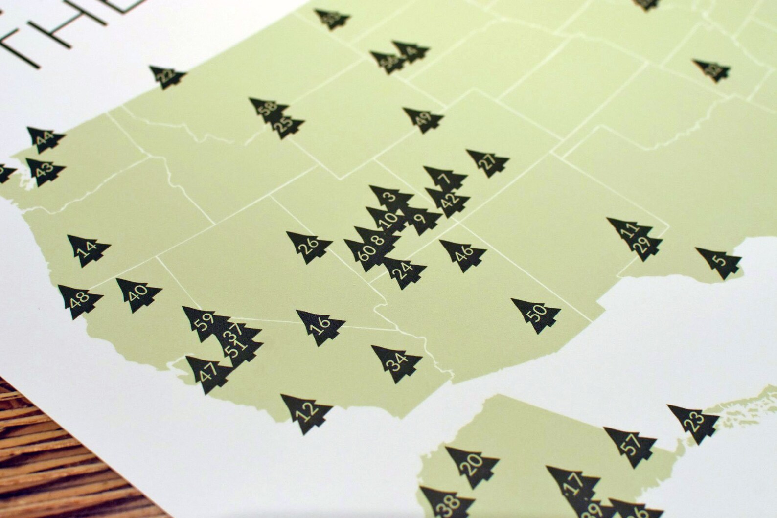 National Park Map National Park Poster National Park Sign - Etsy