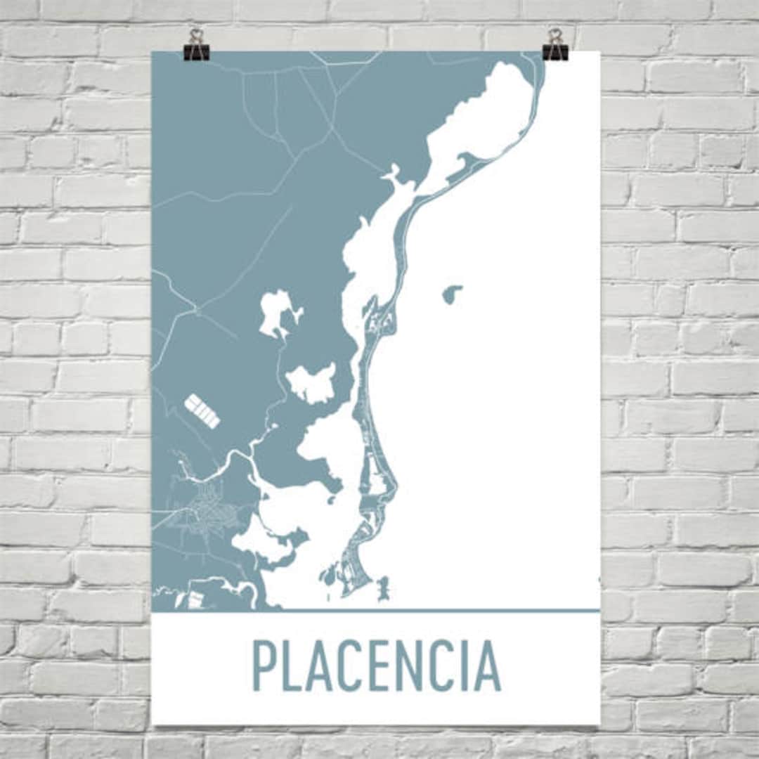 Placencia Map, Placencia Art, Placencia Print, Placencia Belize Poster ...
