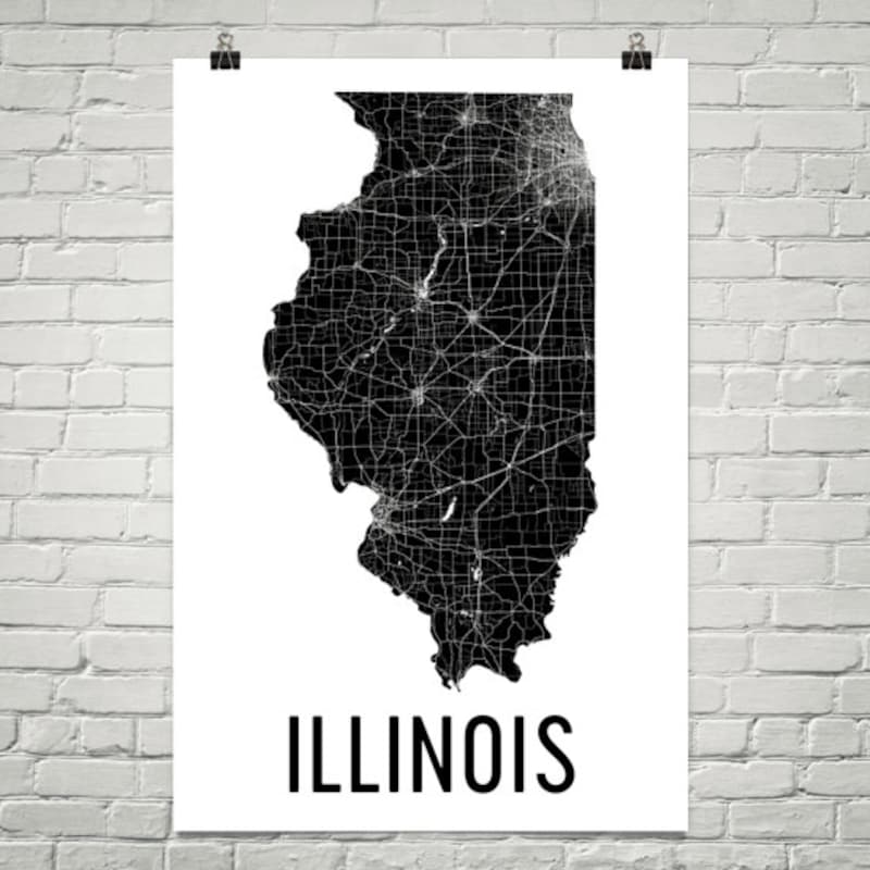 Illinois Poster - Etsy