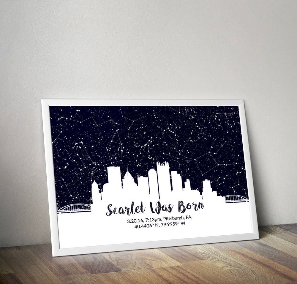 Custom City Skyline Poster Skyline Wall Art Personalized | Etsy