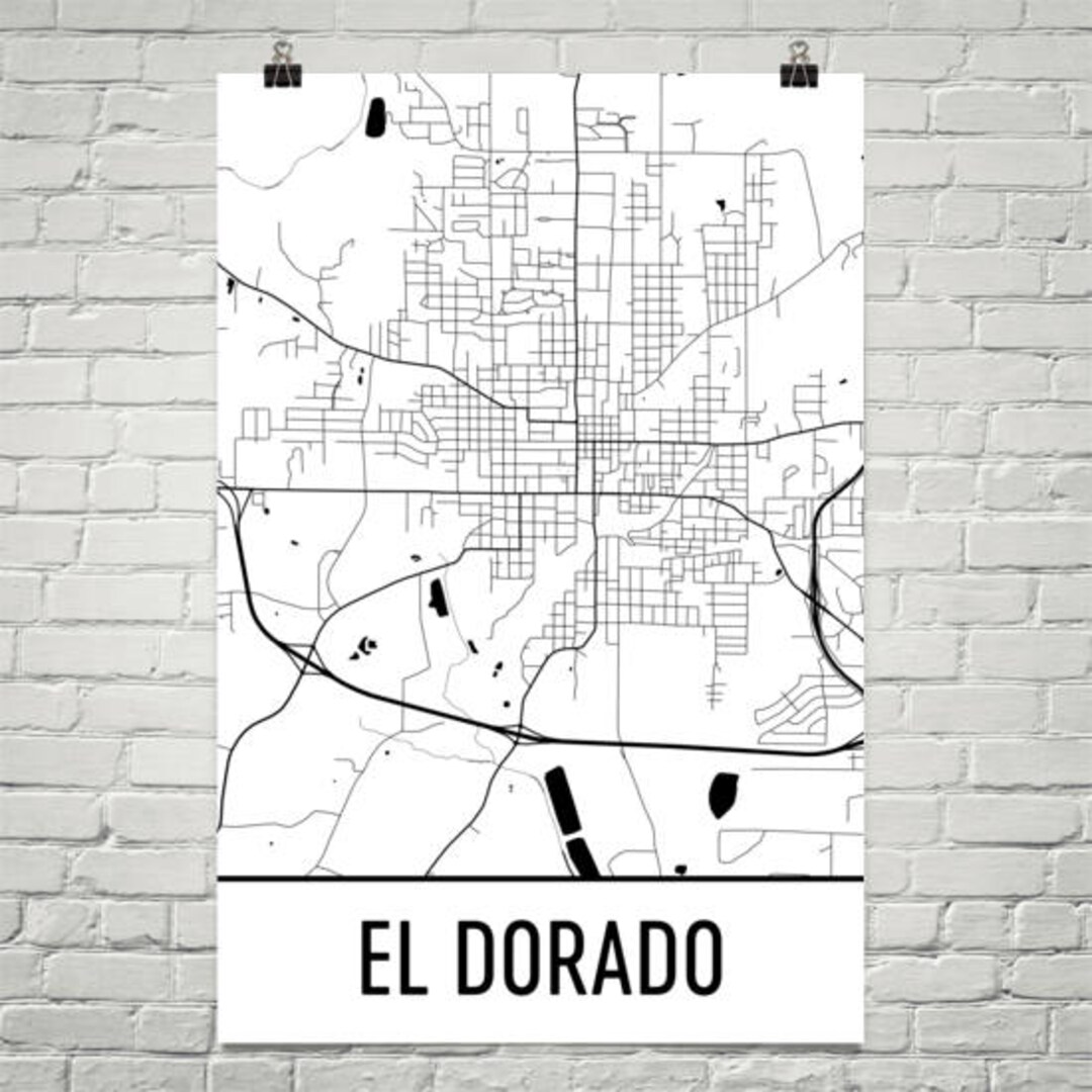 El Dorado Map, El Dorado Art, El Dorado Print, El Dorado AR Poster, El ...